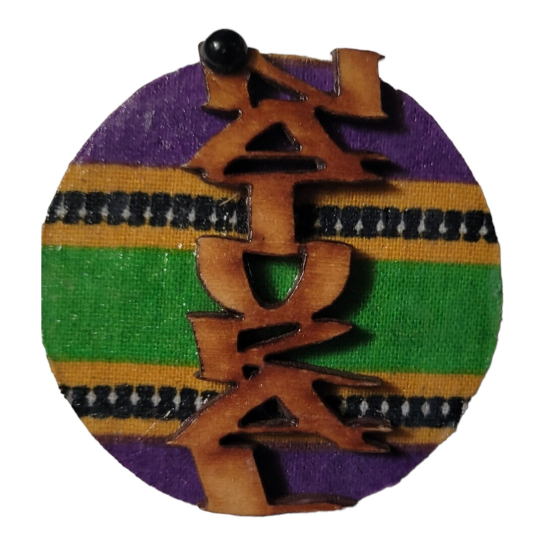 Afrocentric Fabric and Wood Lapel Pin,afrocentirc Fabric - Etsy