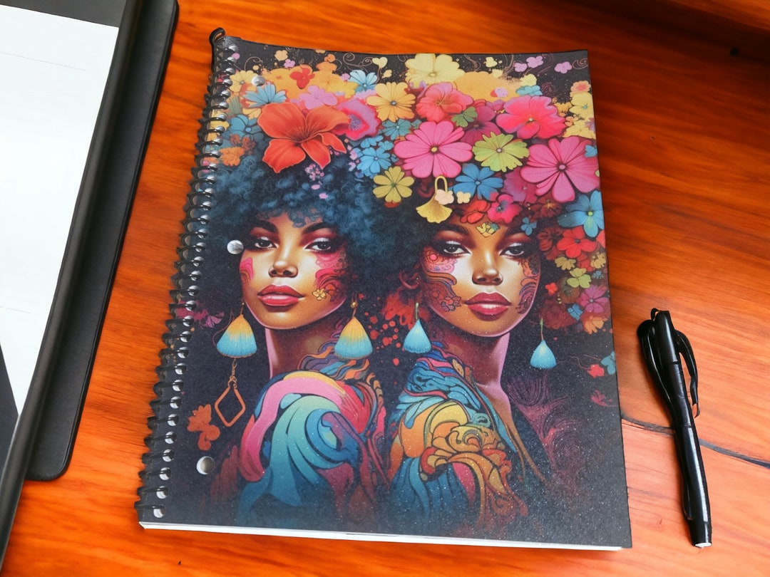 Afrocentric Glitter Cover Spiral Notebook:,black Girl Magic - Etsy