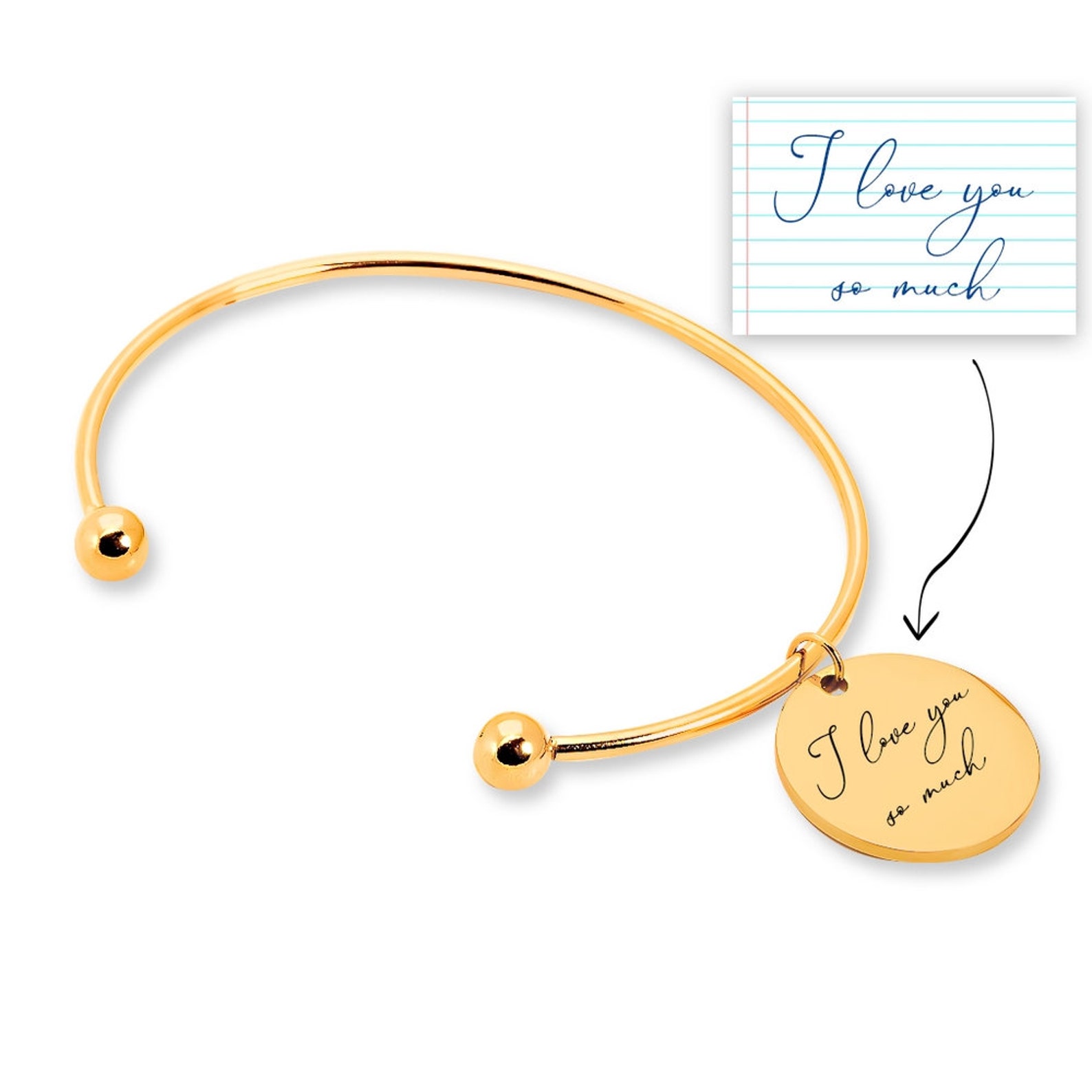 Personalized Heart Bangle - Custom Engraved Heart Bangle - Minimalist ...