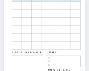 Weekly Planner Printable | Cream & Blue Minimalist Design | Undated PDF ...