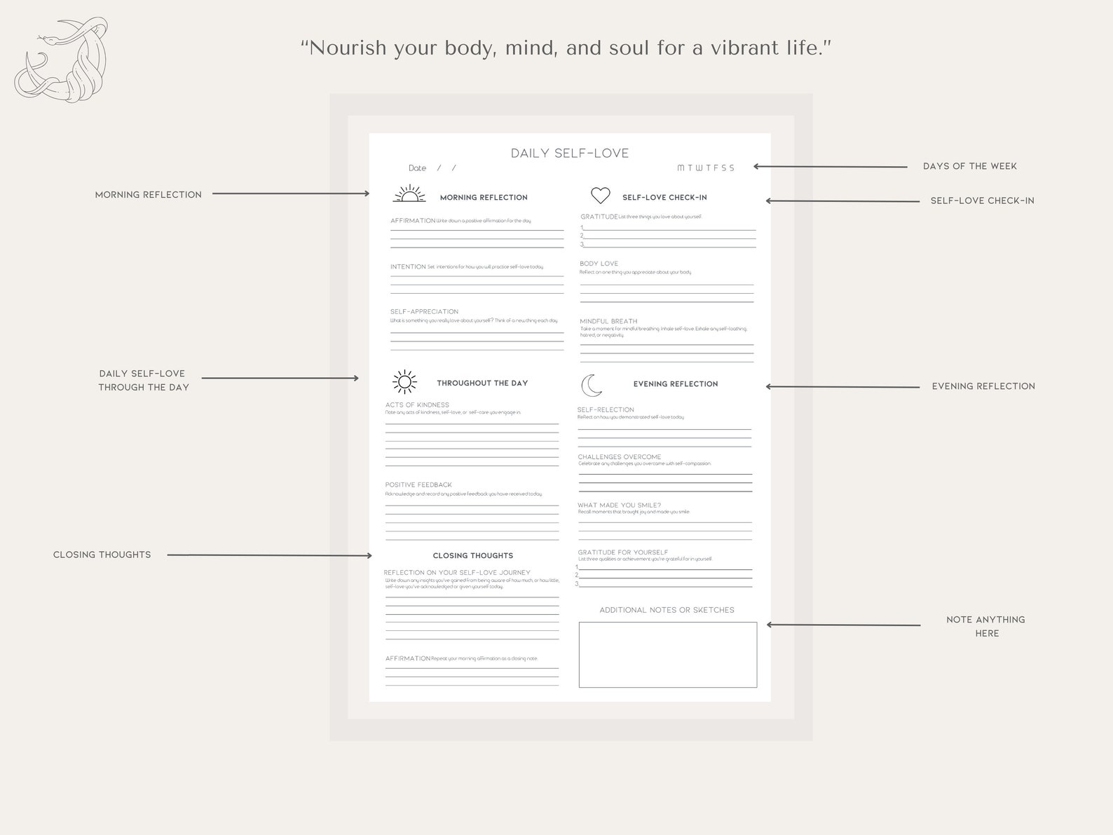 Daily Self-love Worksheet Daily Self-love Tracker Printable CBT Journal ...