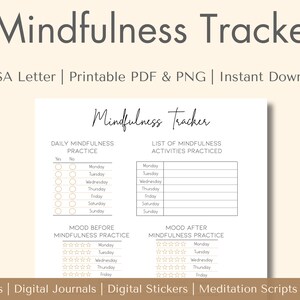 Printable Daily Mindfulness Journal Mindfulness Planner Printable ...