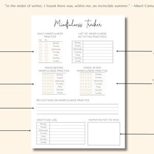 Printable Daily Mindfulness Journal Mindfulness Planner Printable ...