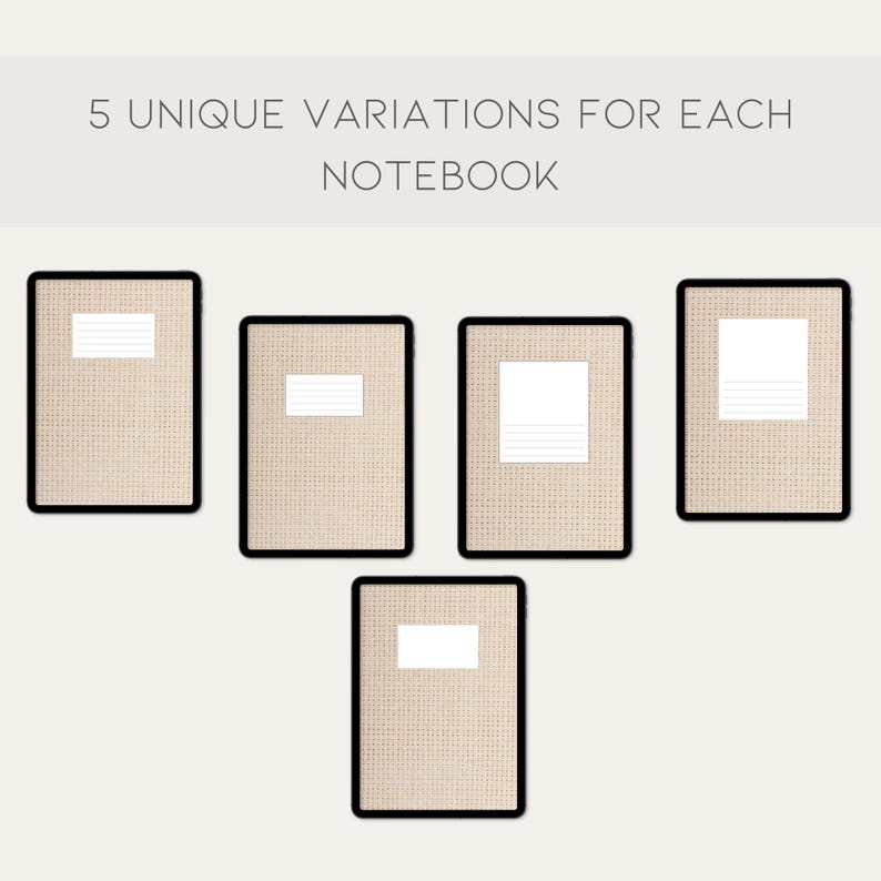 Beige Aesthetic Note Book Cover Goodnotes Cover Beige Neutral Notebook ...