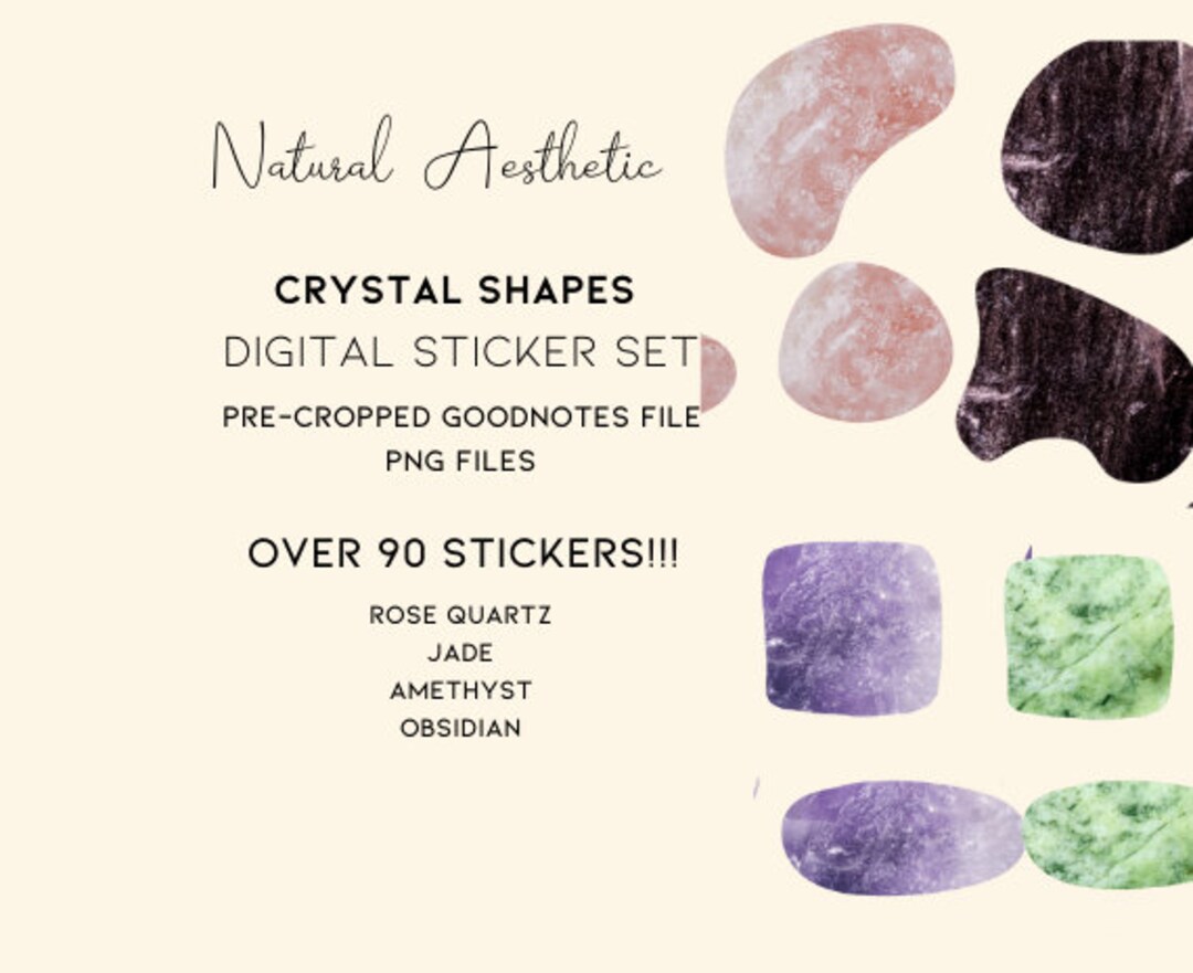 Textured Stickers Crystal Digital Stickers Pre Cropped Rose Quartz ...