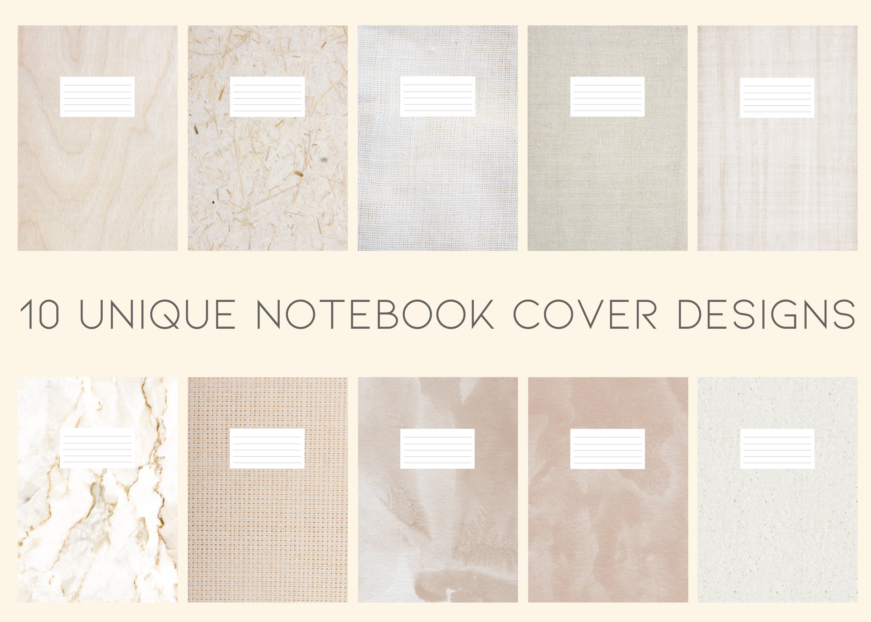 Beige Aesthetic Note Book Cover Goodnotes Cover Beige Neutral Notebook ...