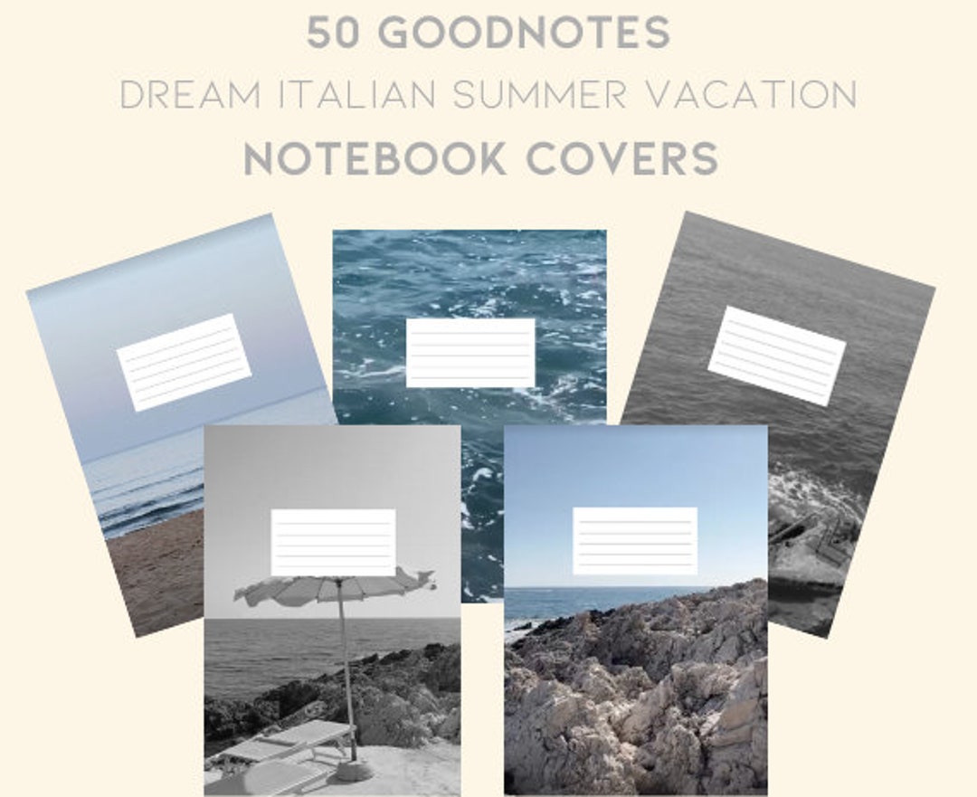 Italian Summer Vacation Note Book Cover Goodnotes Cover Holidays ...