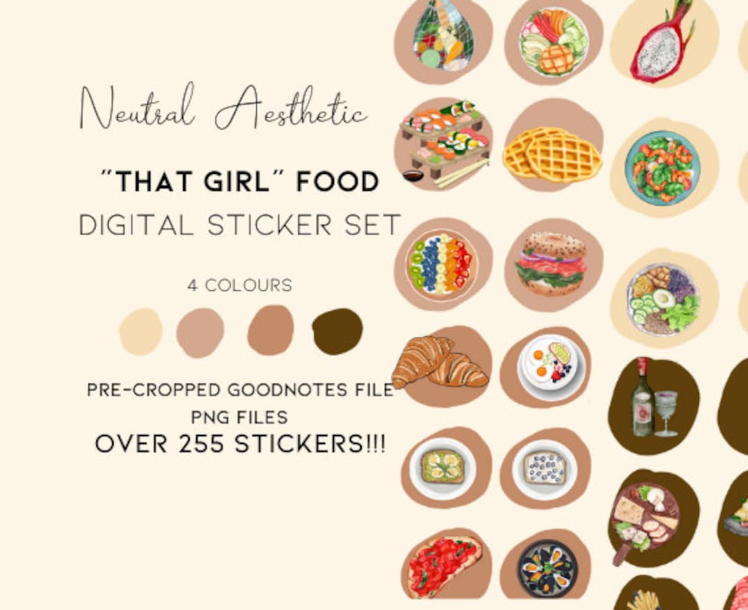 Food Digital Stickers Pre Cropped Digital Stickers Healthy Food Planner ...