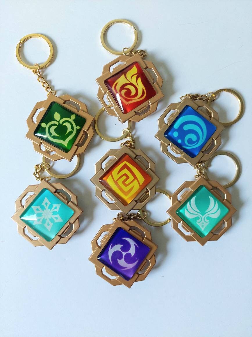 Genshin Impact Liyue Vision Keychain - Etsy
