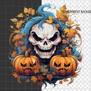 Halloween Clipart PNG, Spooky Pumpkins Bundle. Sublimation ...