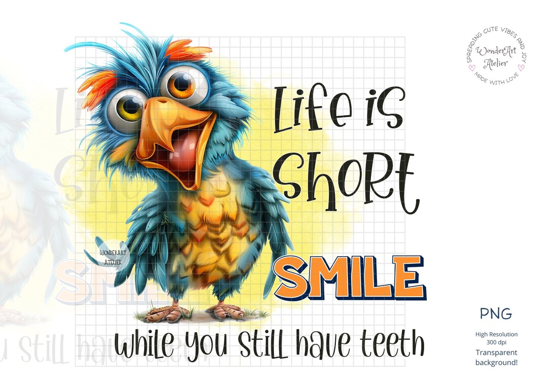 Sassy Bird Sublimation PNG: Colorful and Humorous Design With Funny ...