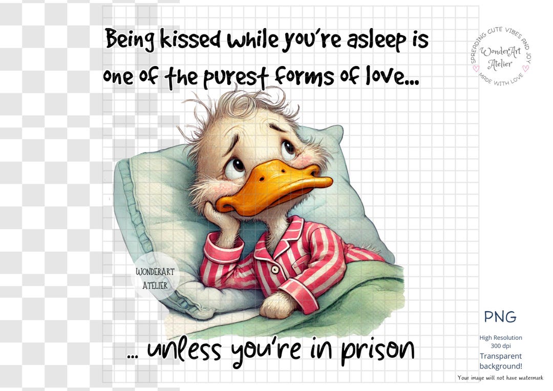 Funny Duck Prison Quote PNG: Sarcastic Humor Sublimation Design ...