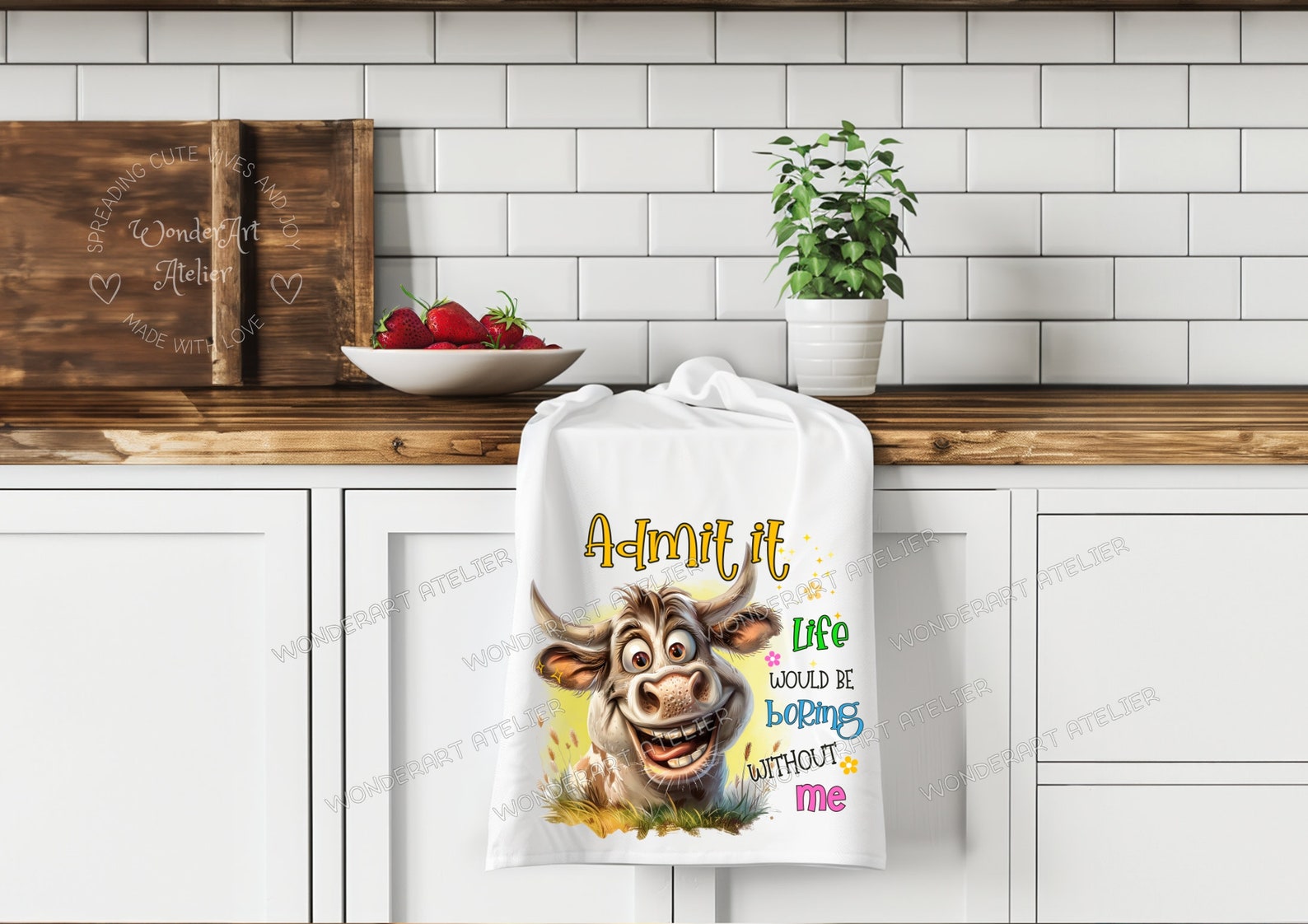 Funny Cow PNG Design: Life's Boring Without Me - Sublimation (digital ...