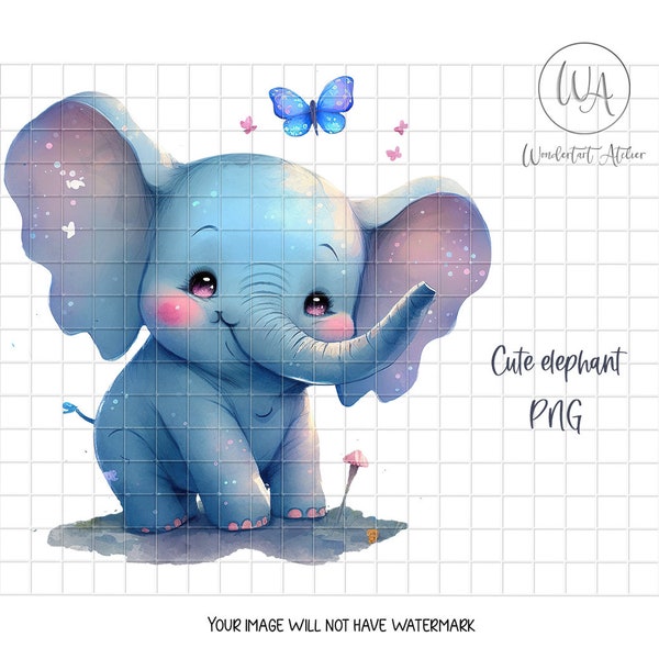 Elephant Watercolor - Etsy