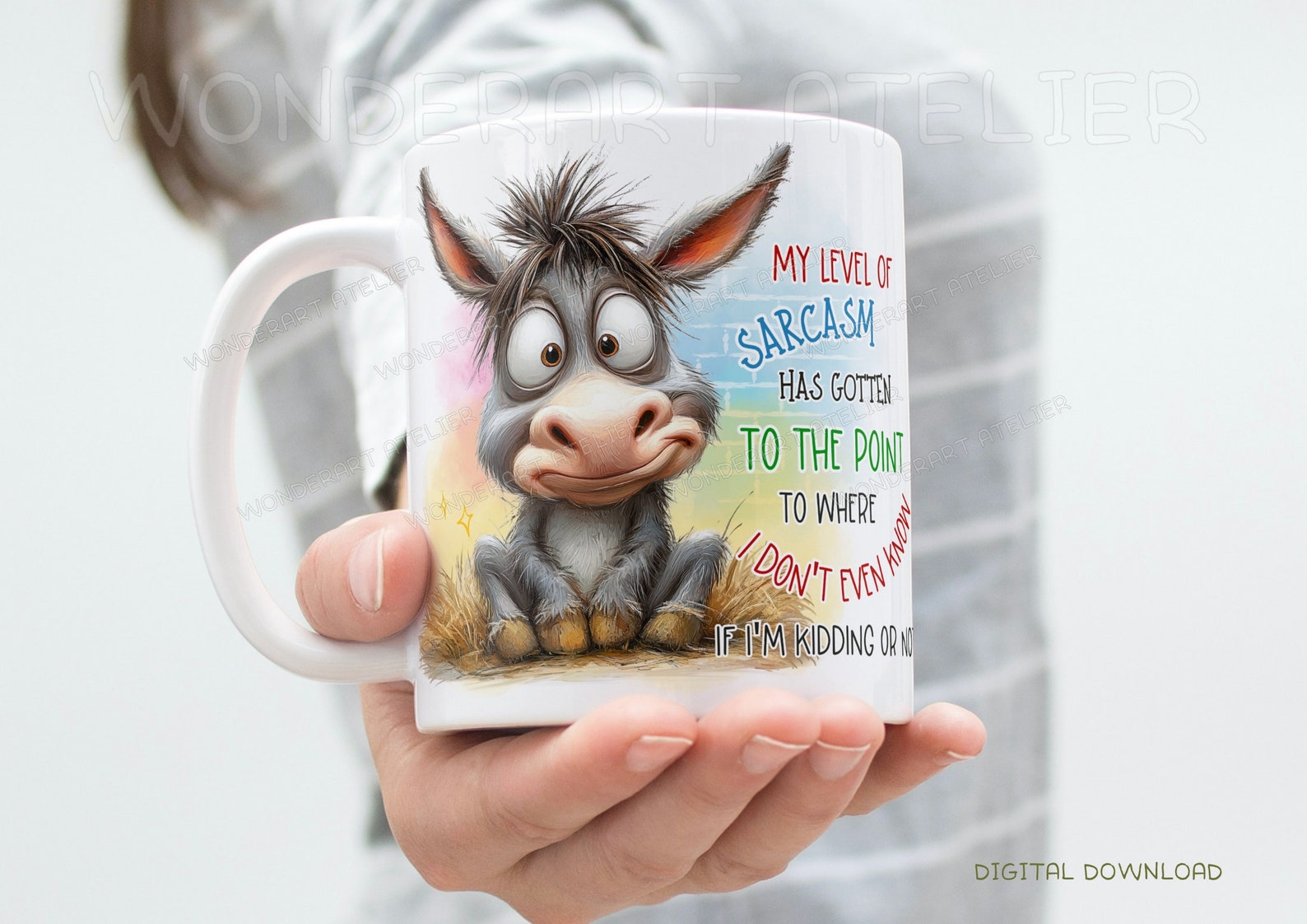 Funny Donkey Sarcasm PNG Design: Sublimation Ready (digital Download ...