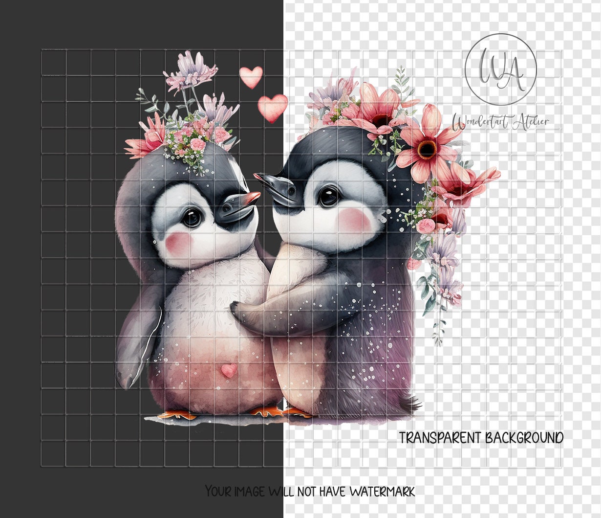 Cute Penguins In Love