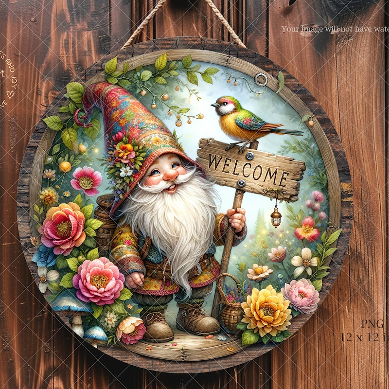 Gnome Welcome Sign - Etsy