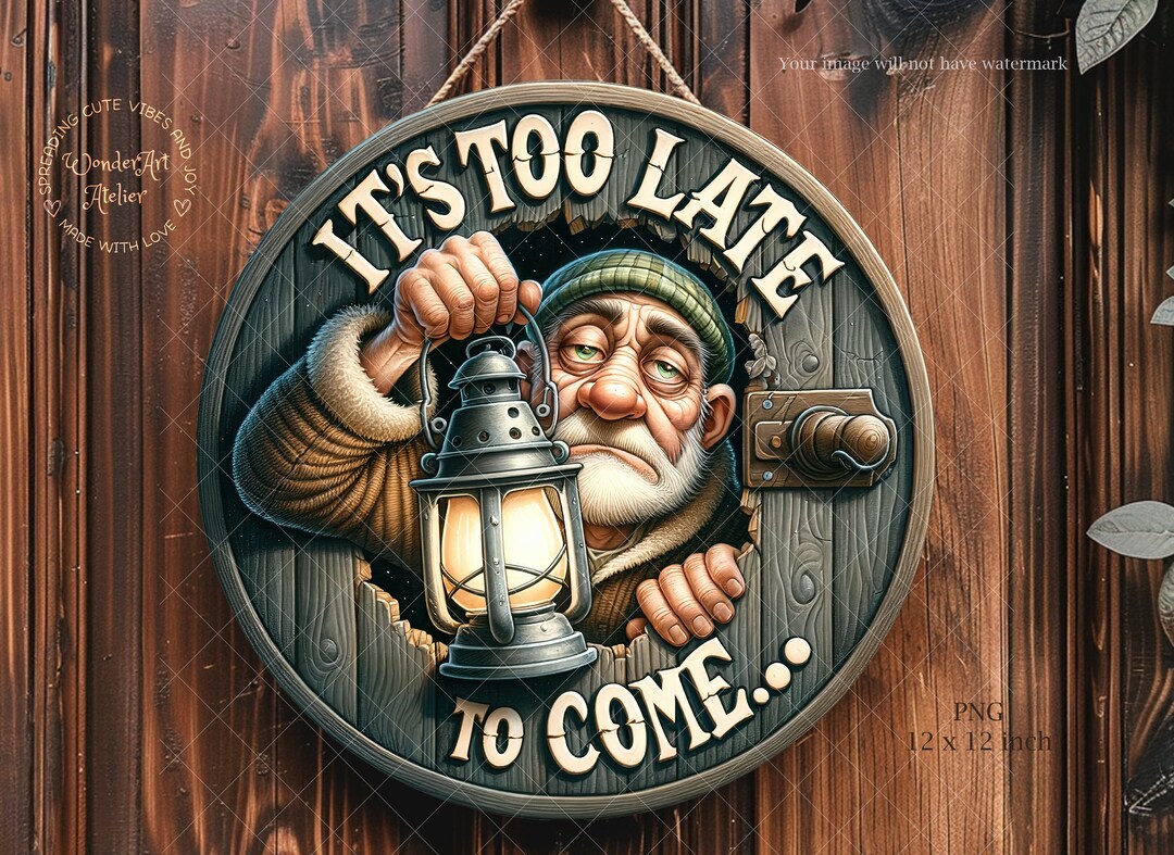Funny Old Man Door Hanger PNG , Wreath Sign , Humorous Welcome Door ...
