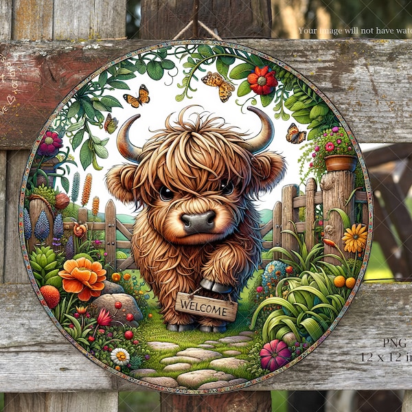 Round Welcome Sign - Etsy