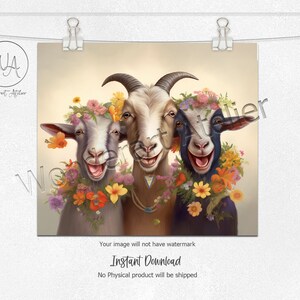 Goats Tumbler Wrap Png, Sublimation Tumbler Design Png. Cute and Happy ...