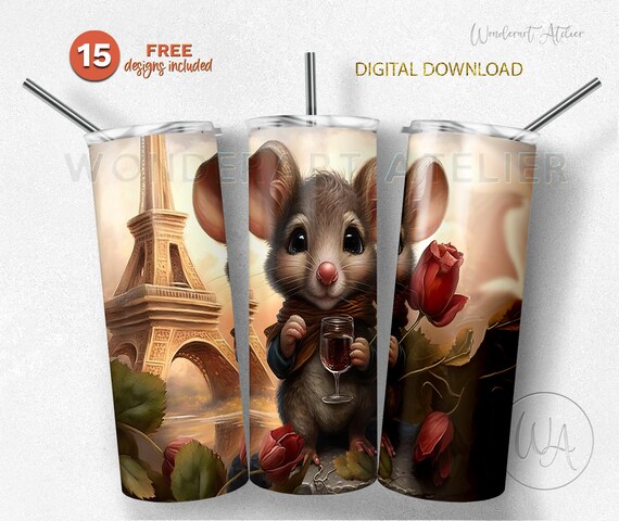 Mouse Drinking Wine