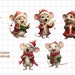 Christmas Mice 5 Clipart PNG, Transparent Background. Sublimation ...