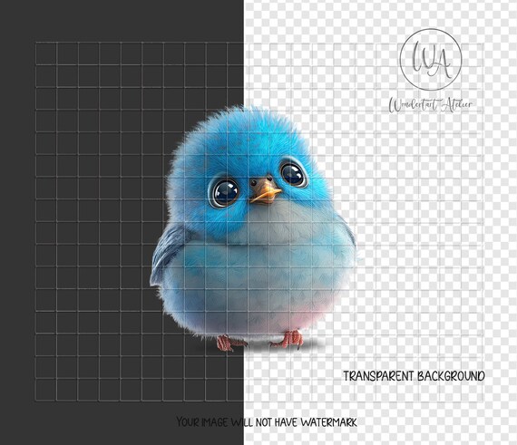 Cute Bird Clip Art Blue