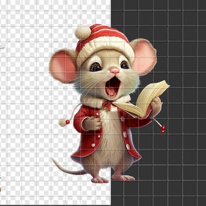 Christmas Mice 5 Clipart PNG, Transparent Background. Sublimation ...