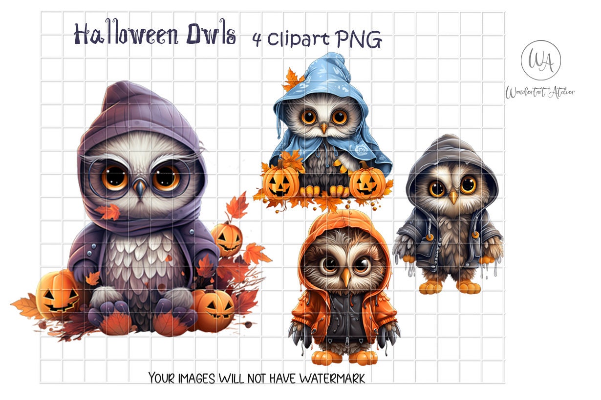 Cute Owl Halloween Backgrounds