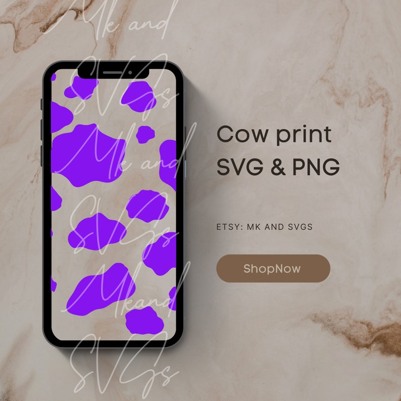 Purple Cow Print Svg Digital Download Personal Use Cow Print Svg Png ...