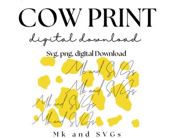 Digital Download Cow Print SVG/PNG - Etsy