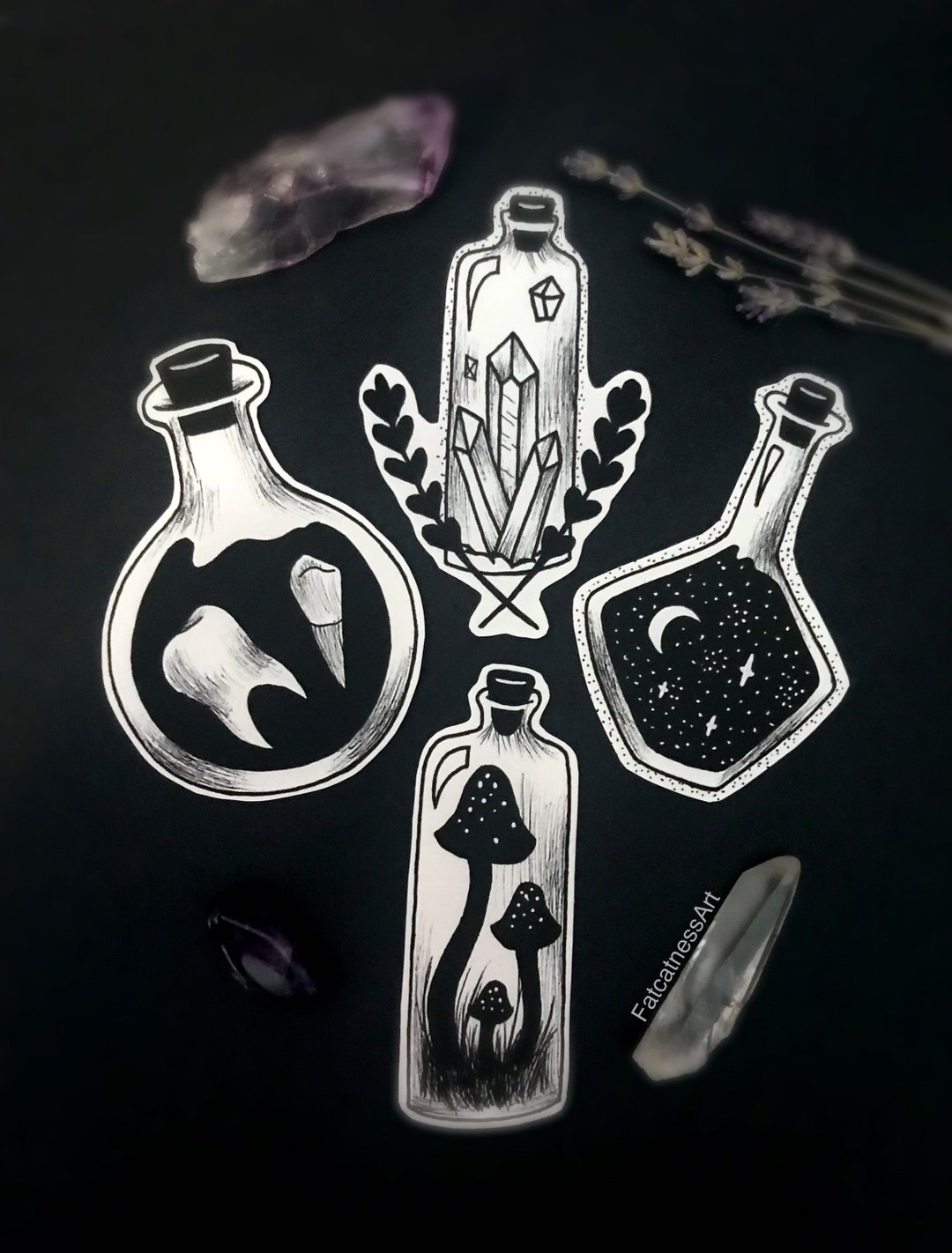 Potion Bottle Vinyl Sticker Pack of 4 - Etsy