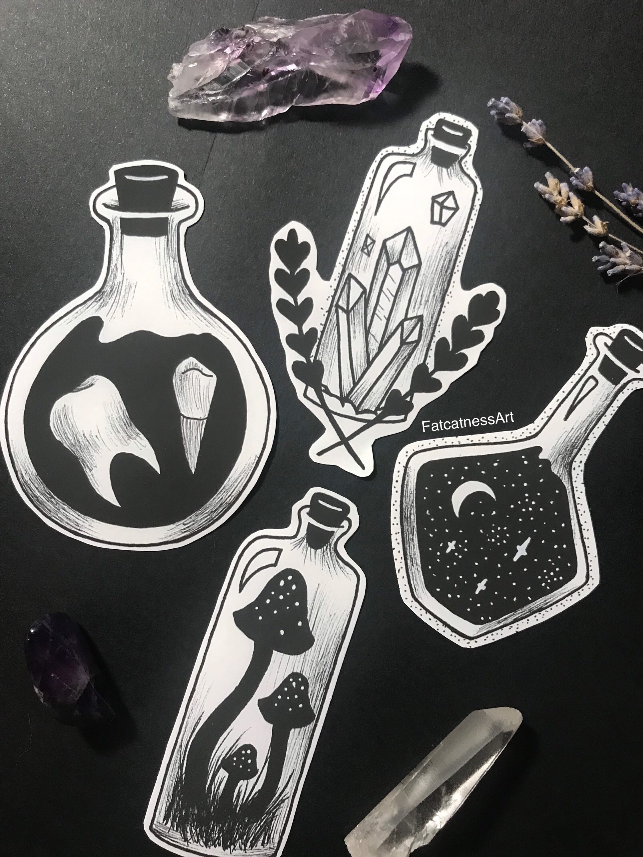 Potion Bottle Vinyl Sticker Pack of 4 - Etsy