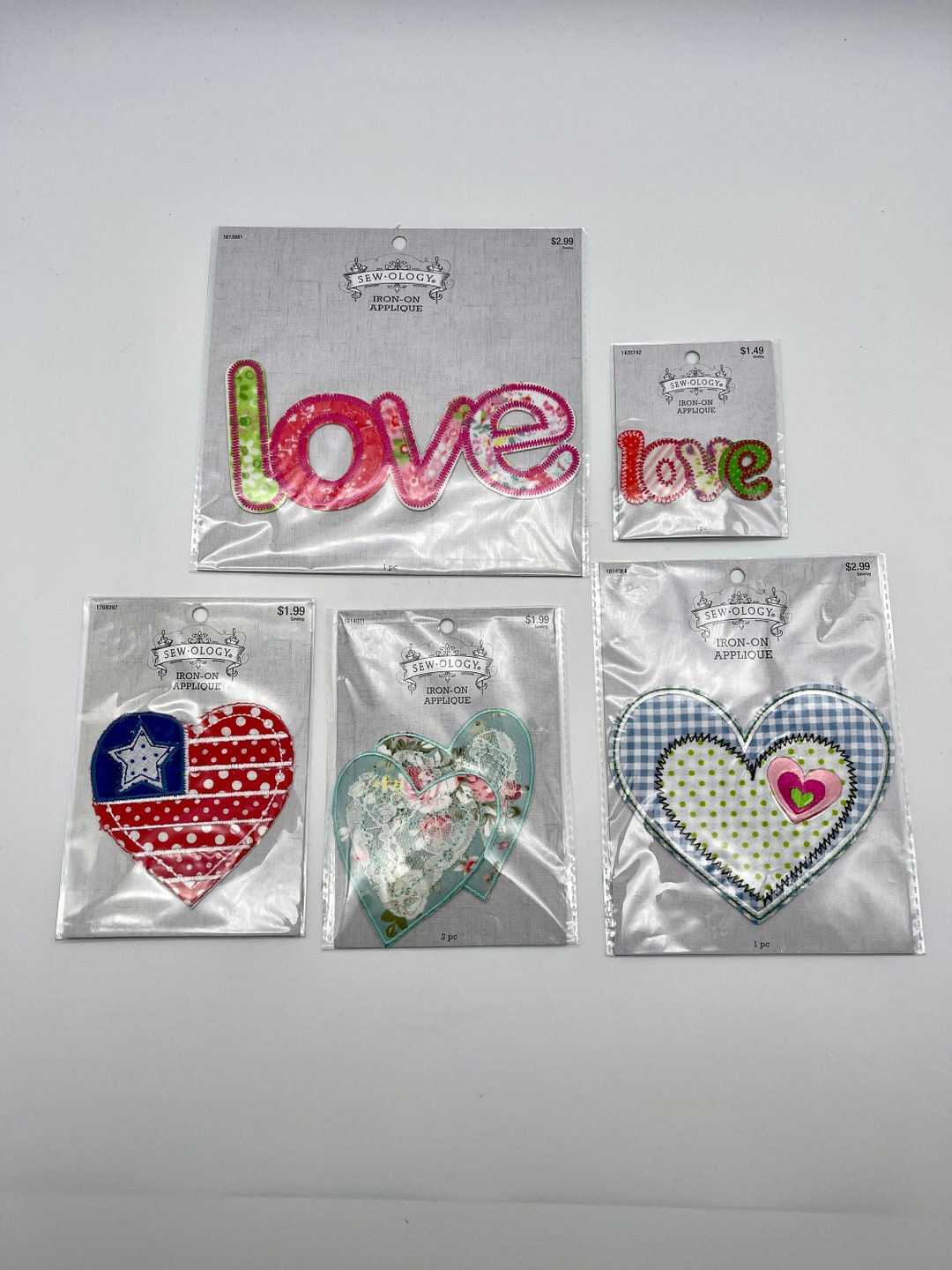 Your Choice - Sewology Brand Iron-on Applique Patches - Love and Heart ...