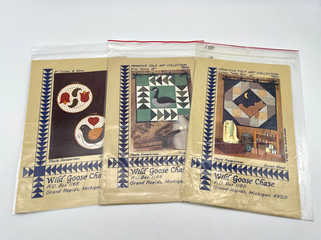 Vintage 1980s Wild Goose Chase Quilting Patterns - Your Choice - Lonely ...