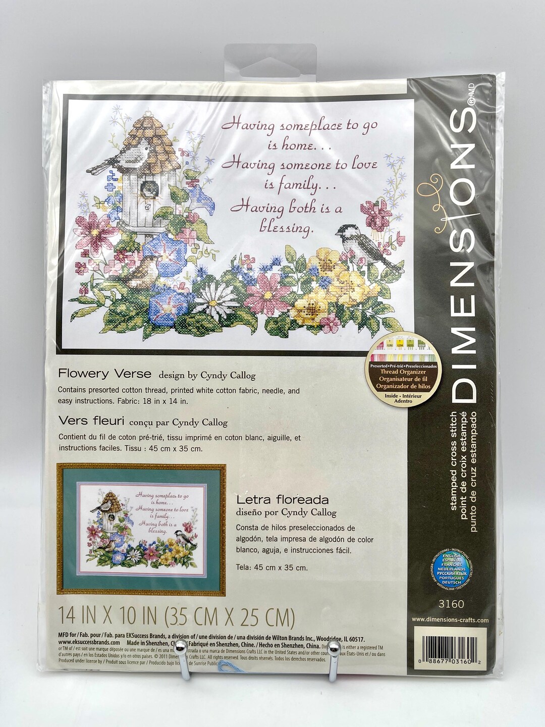 2011 Dimensions Stamped Cross Stitch Kit "flowery Verse" #3160 - Etsy