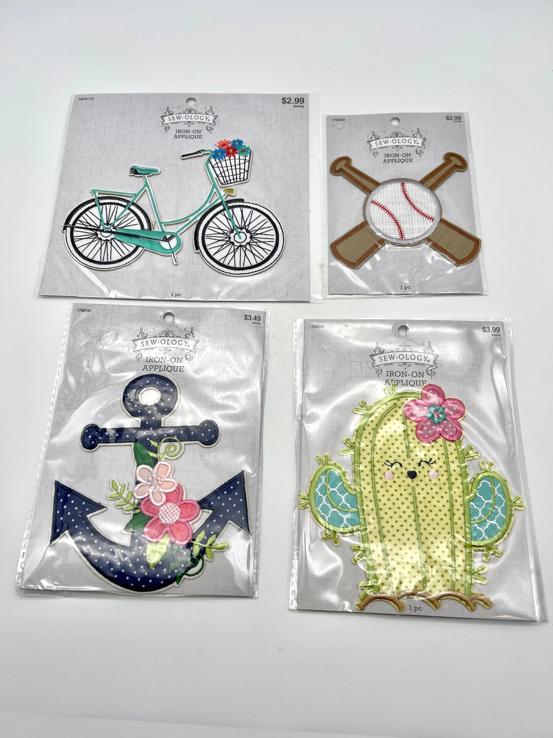 Your Choice Sewology Brand Iron-on Applique Patches Bicycle Baseball ...