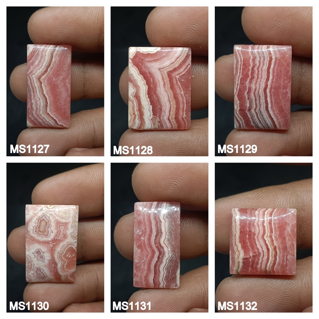 Natural Rhodochrosite Rectangle Cabochon Loose Gemstone - Etsy