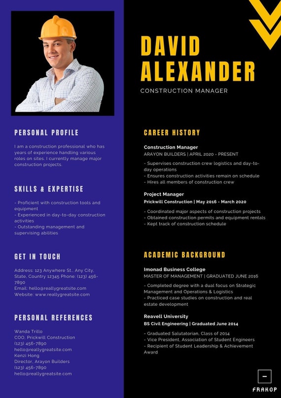 Box : Resume Template Cover Letter Template - Etsy