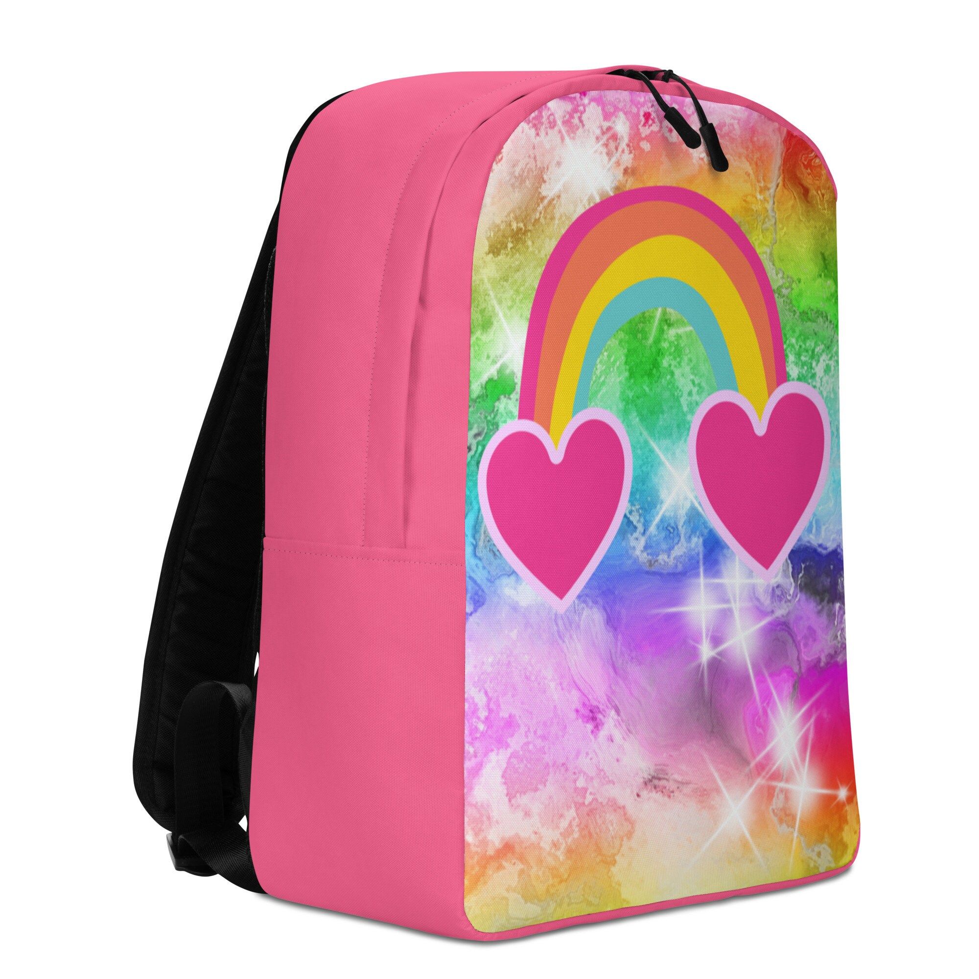 Rainbow With Hearts Backpack - Etsy