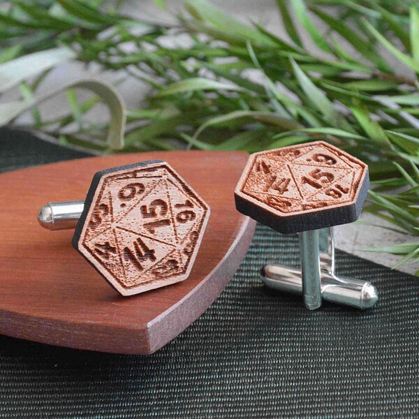 D20 Cufflinks - Etsy