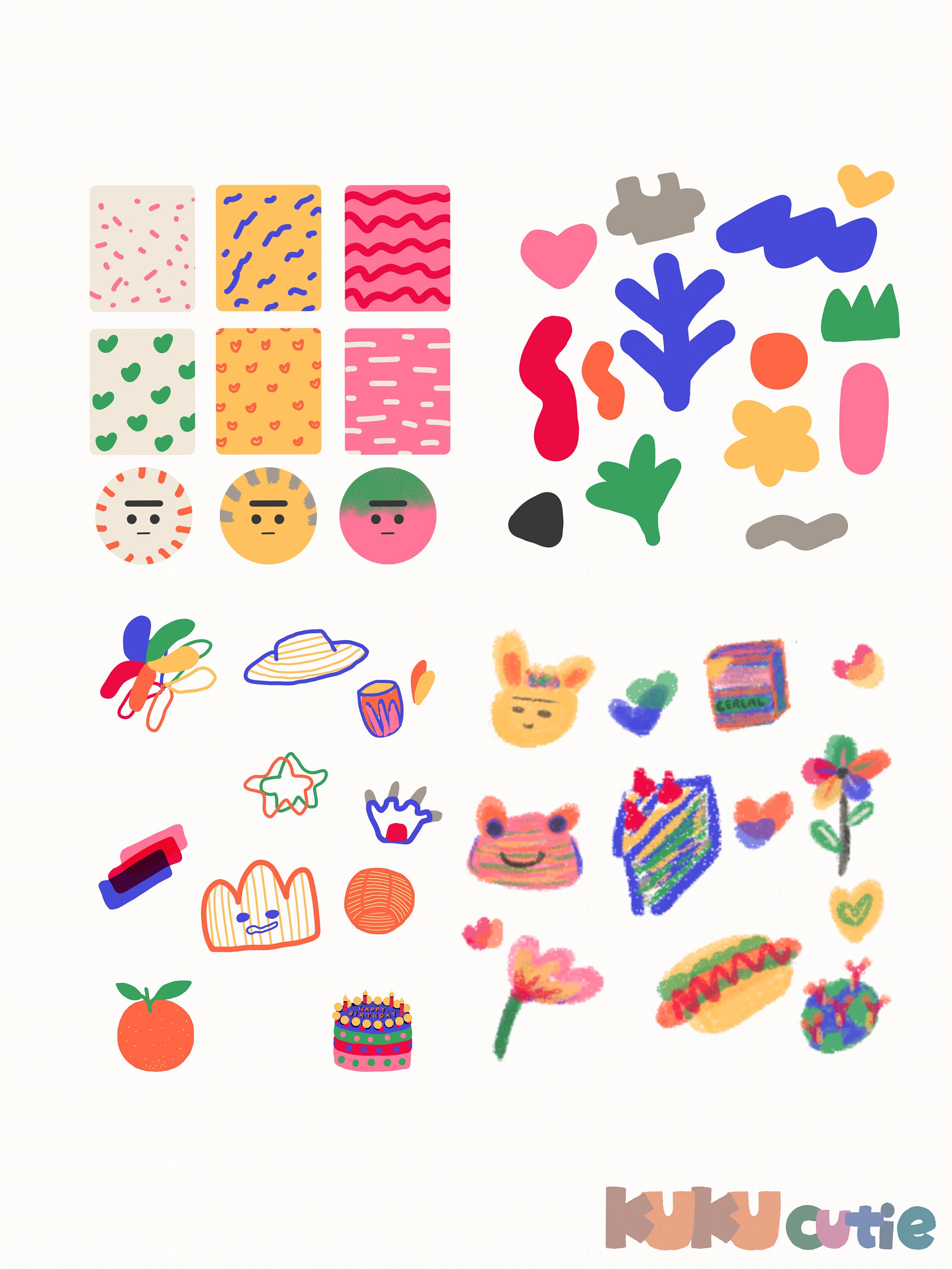 Y2K Pixel Art Stickers | Cute Doodle Icons (PNG Files) - Etsy
