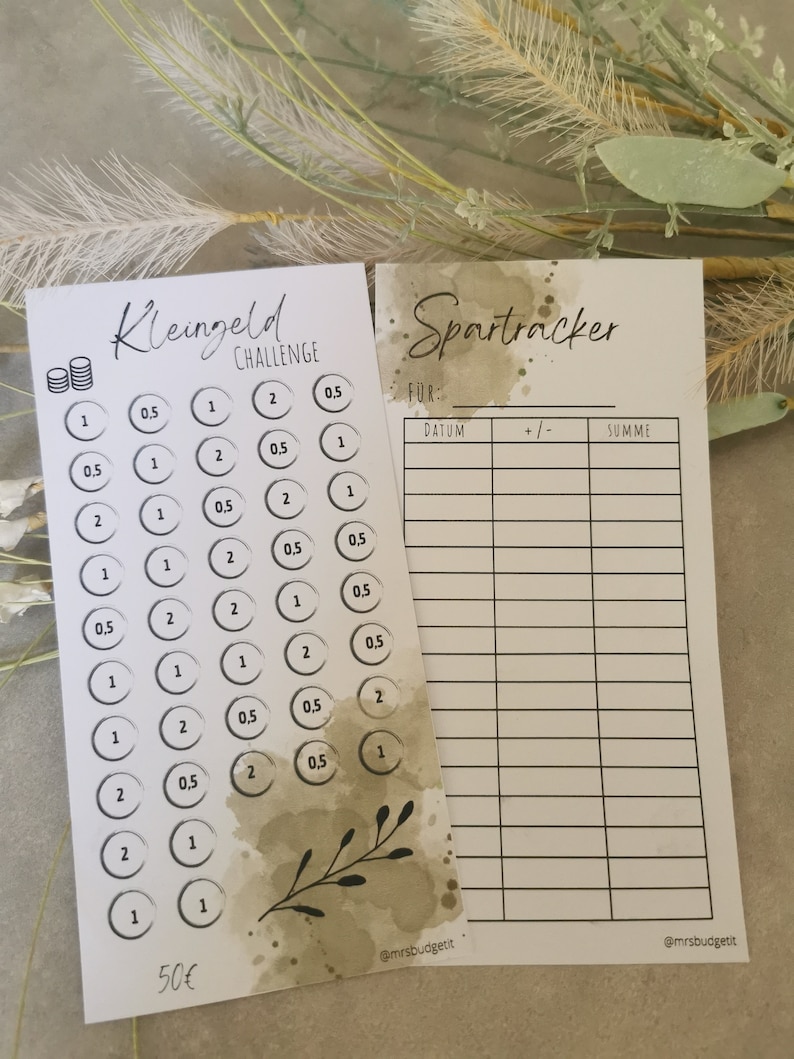 Kleingeld Challenge | Sparchallenge | Umschlagmethode | sparen mit ...