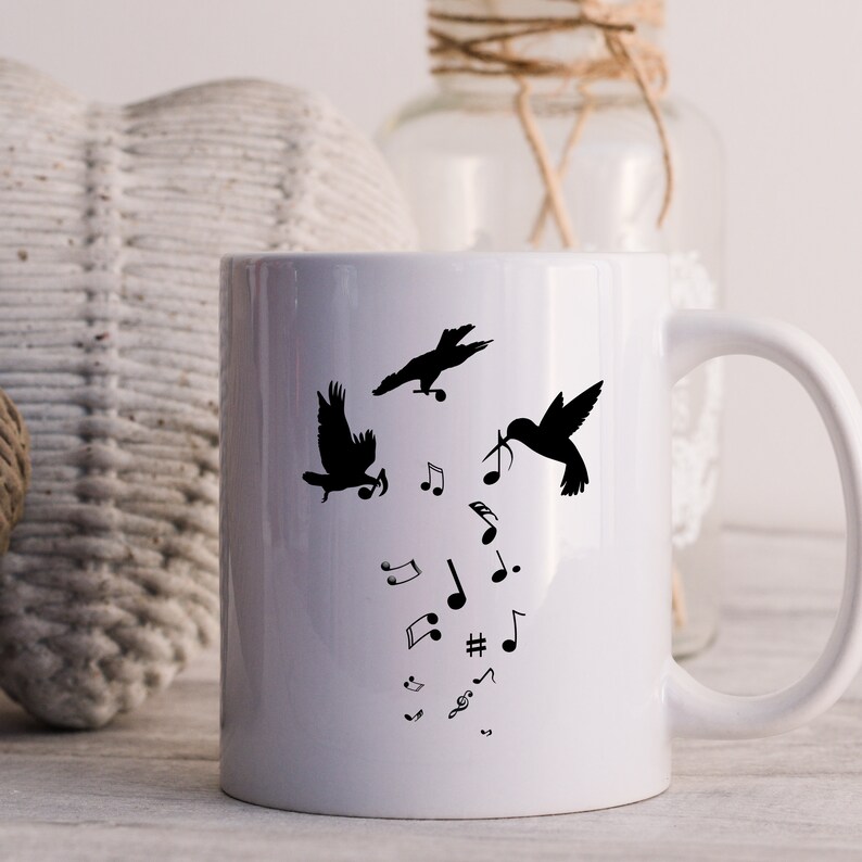 Birds and Music Notes SVG Bundle: Treble Clef, Bass, Choir (digital ...