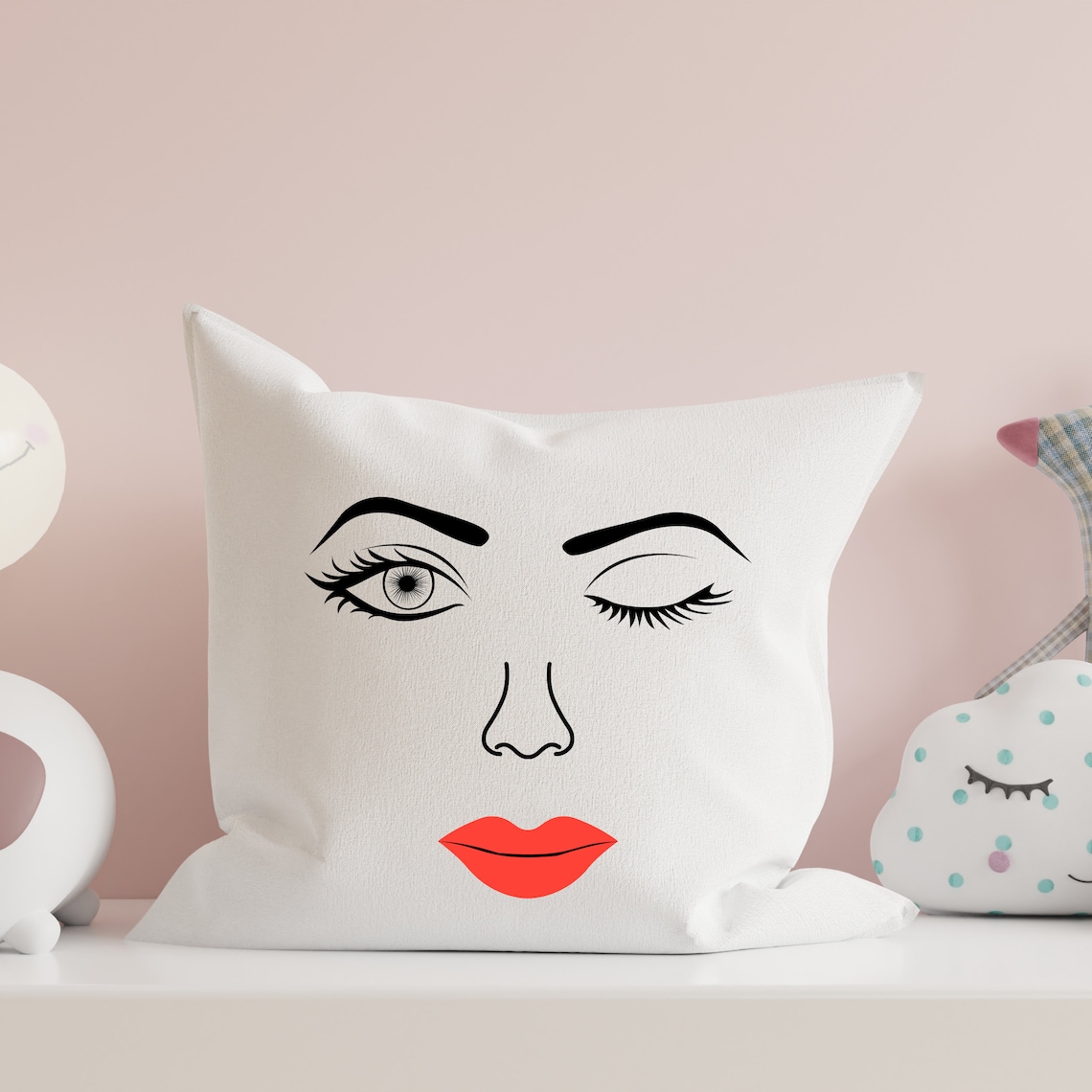 Woman Face Svg, Winking Eyes SVG, Eye Svg, Cut File for Cricut, Long ...