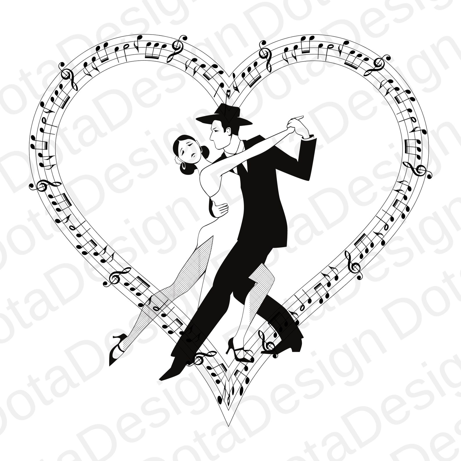 Tango Music Svg, Dance Music Svg, Tango Digital, Music Digital, Digital ...