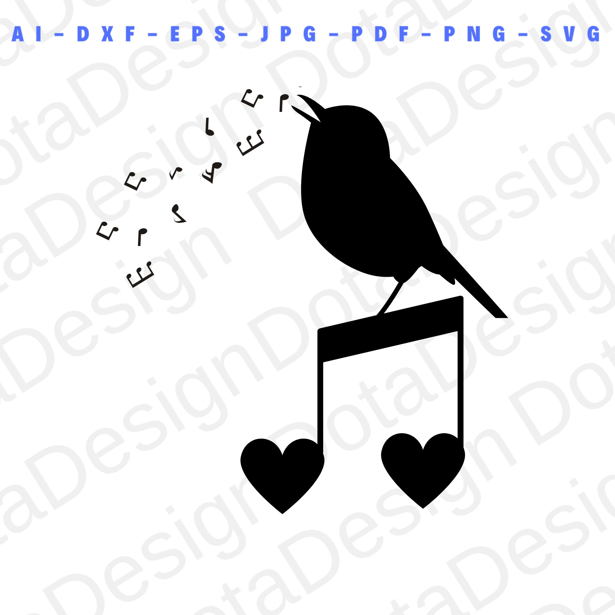 Cartoon Music Notes Singing