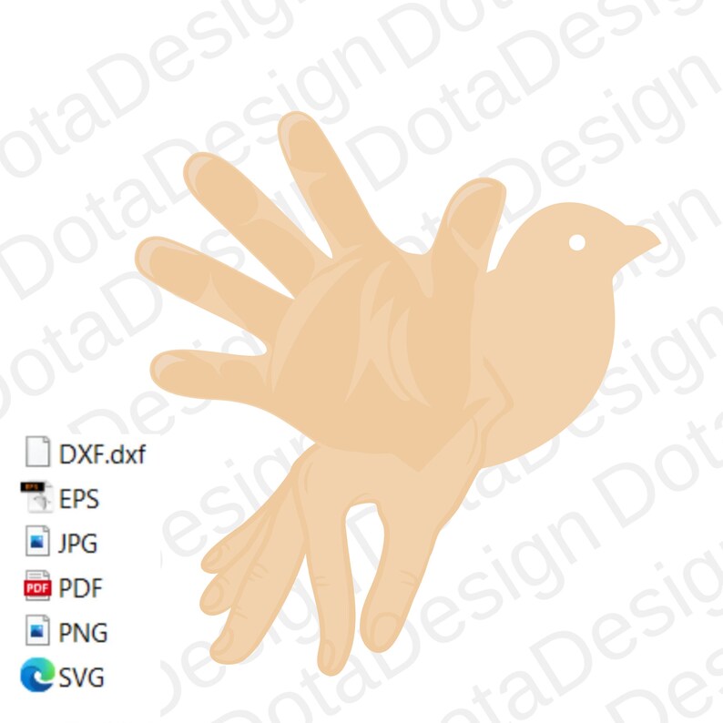 Hand Bird Svg Bird Svg Clipart Eps Png Dxf Layered - Etsy Australia