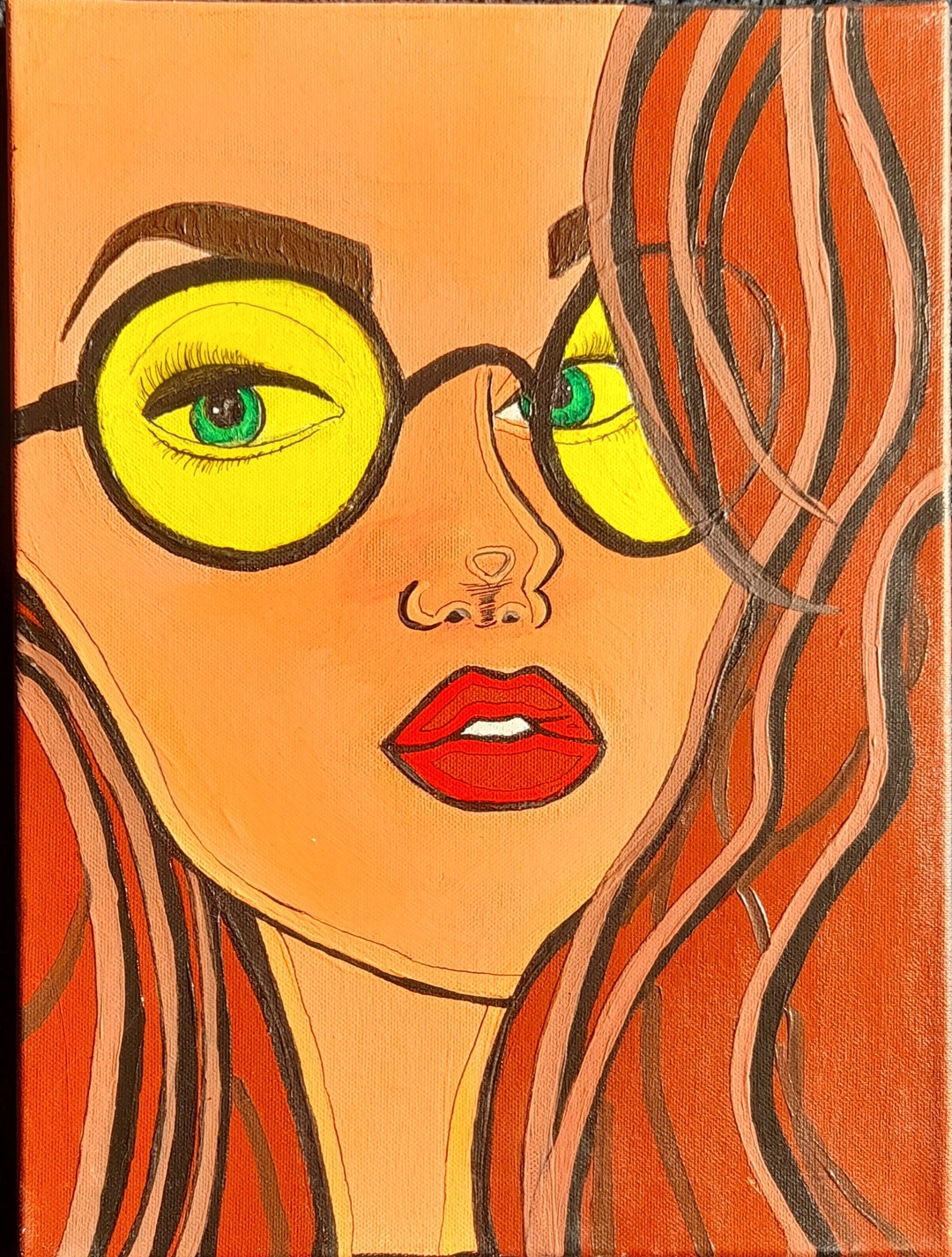 Popart Painting Acrylic Popart on Canvas Original Acrylic - Etsy