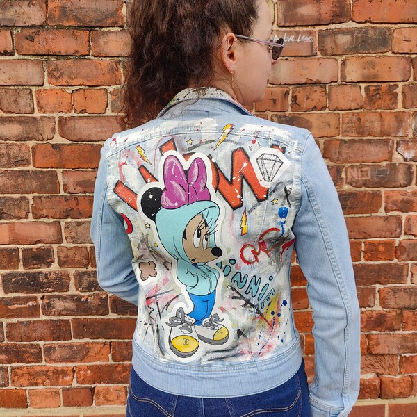 Minnie Mouse Custom Denim Jacket - Etsy